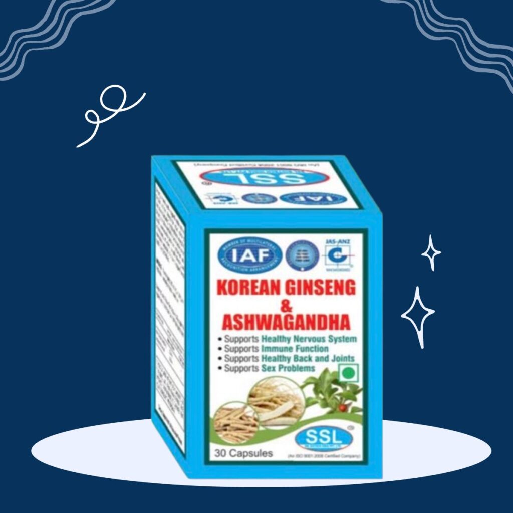KOREAN GINSENG & ASHWAGANDHA CAPSULE (30 CAP) – SSL Biotech, Sansa ...